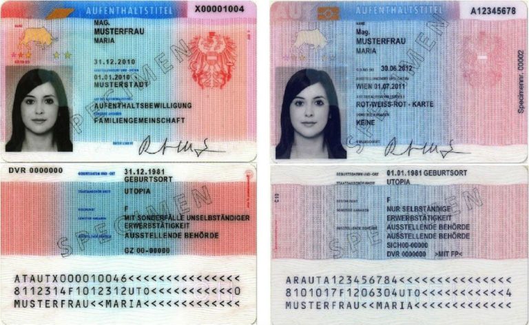 Получаване на документ за постоянен престой в Австрия/ Bescheinigung ...